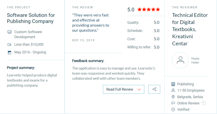 Learnetic Recognized By Clutch as amongst the Top Developers in Poland ...