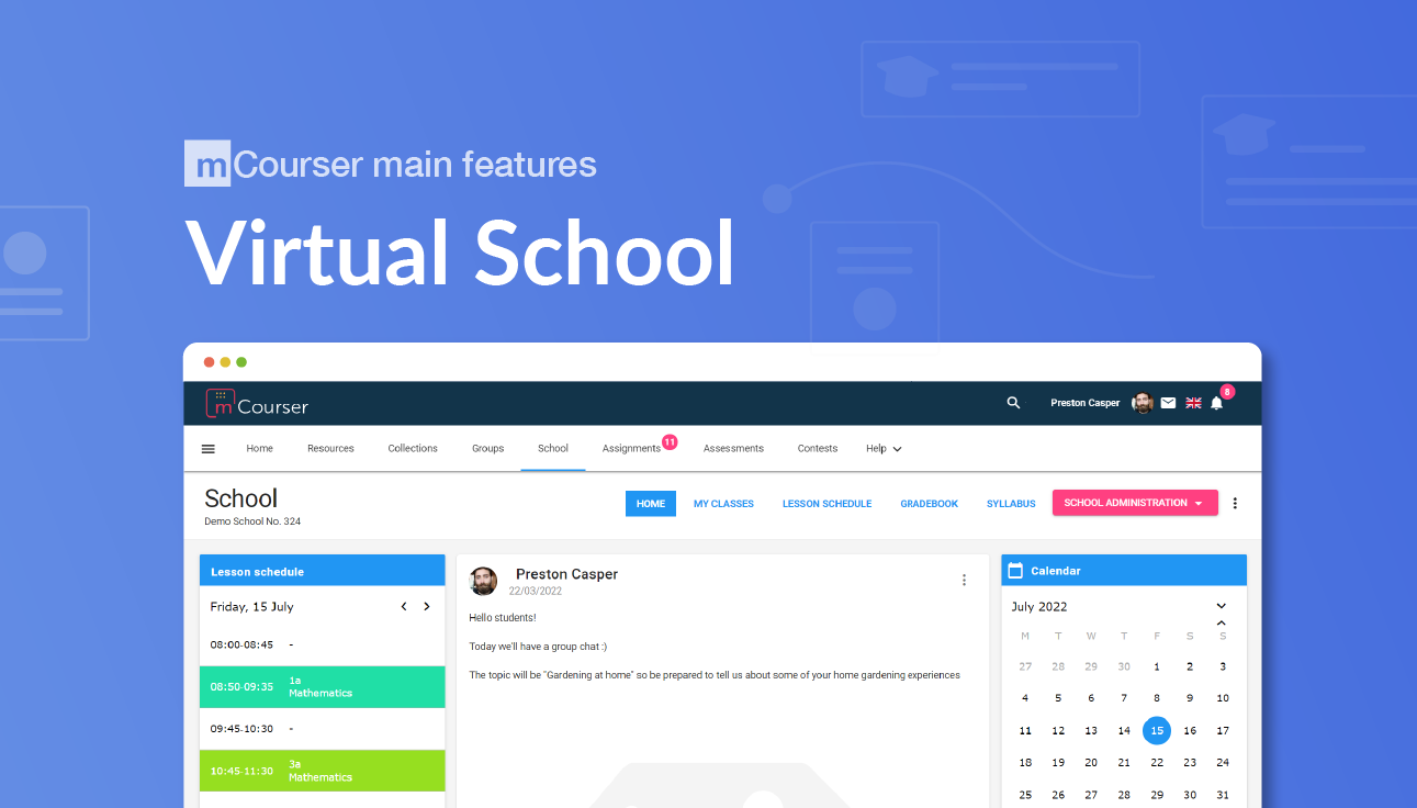 mCourser | The best white-label LMS platform for K-12 Education
