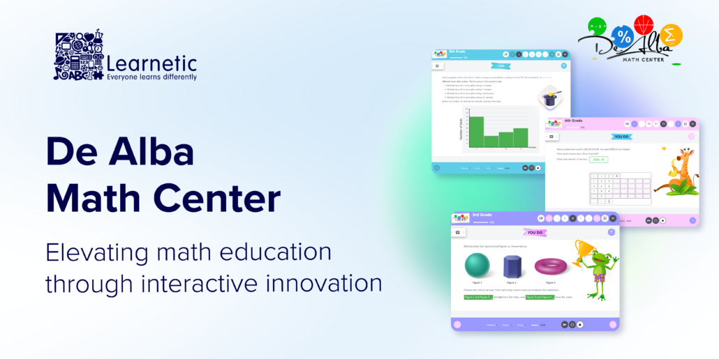 How does De Alba Math Center use interactive education?